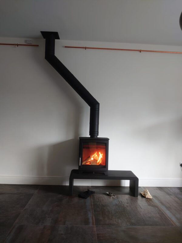 Roof Flashing for Wood Burning Stove Installation | Hot Box